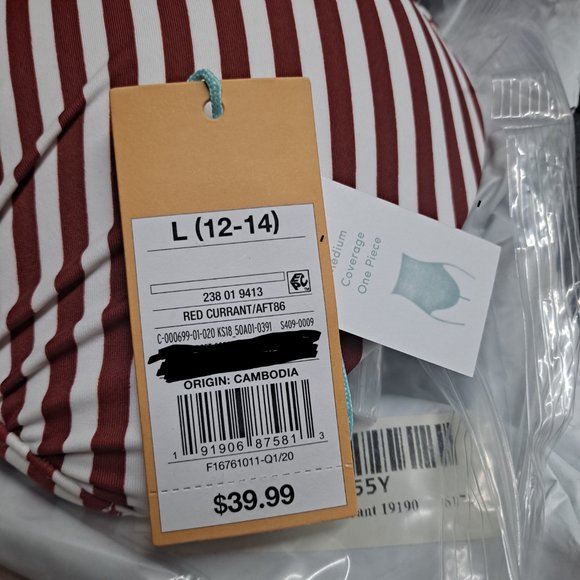 Kona Sol | Swim | Kona Sol Twist Red White Striped Medium Coverage One ...